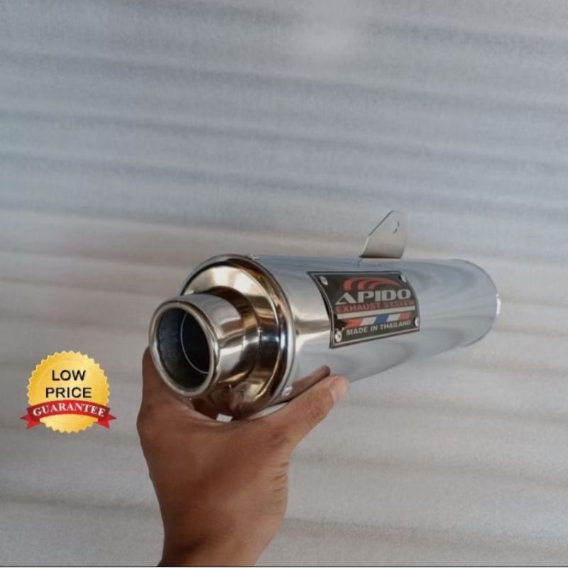 Jual Muffler Standard/Power Bass Apido inlet 51mm | Shopee Indonesia