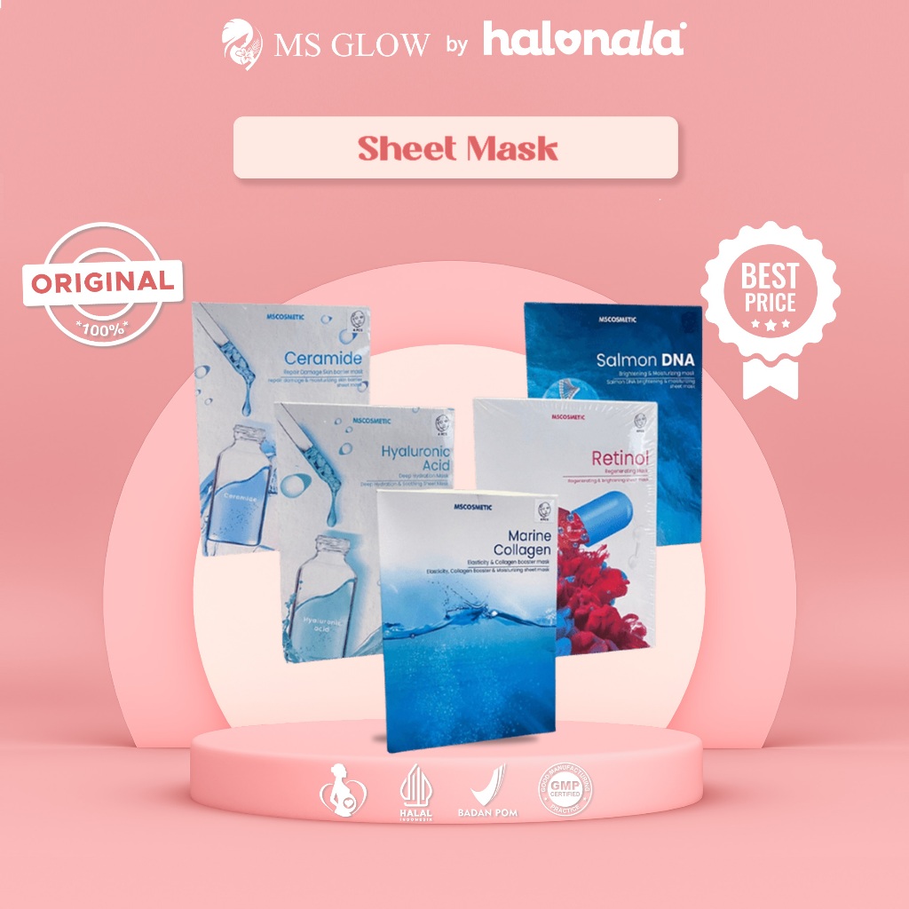 Jual MS GLOW - SHEET MASK 1 SACHET (1pcs) | Shopee Indonesia