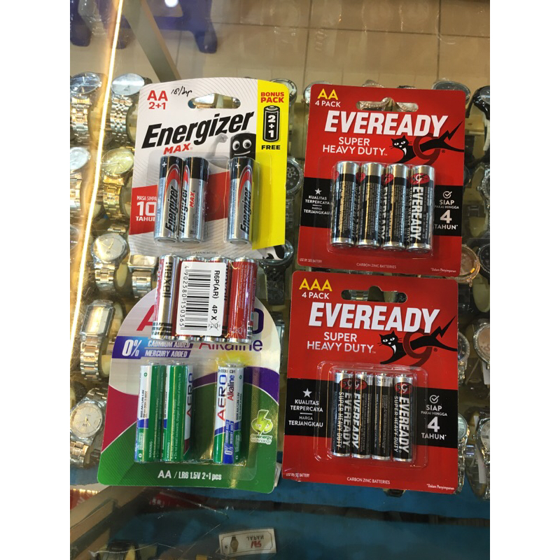 Jual Baterai AA & AAA Berbagai merek original remote jam dinding dan ...