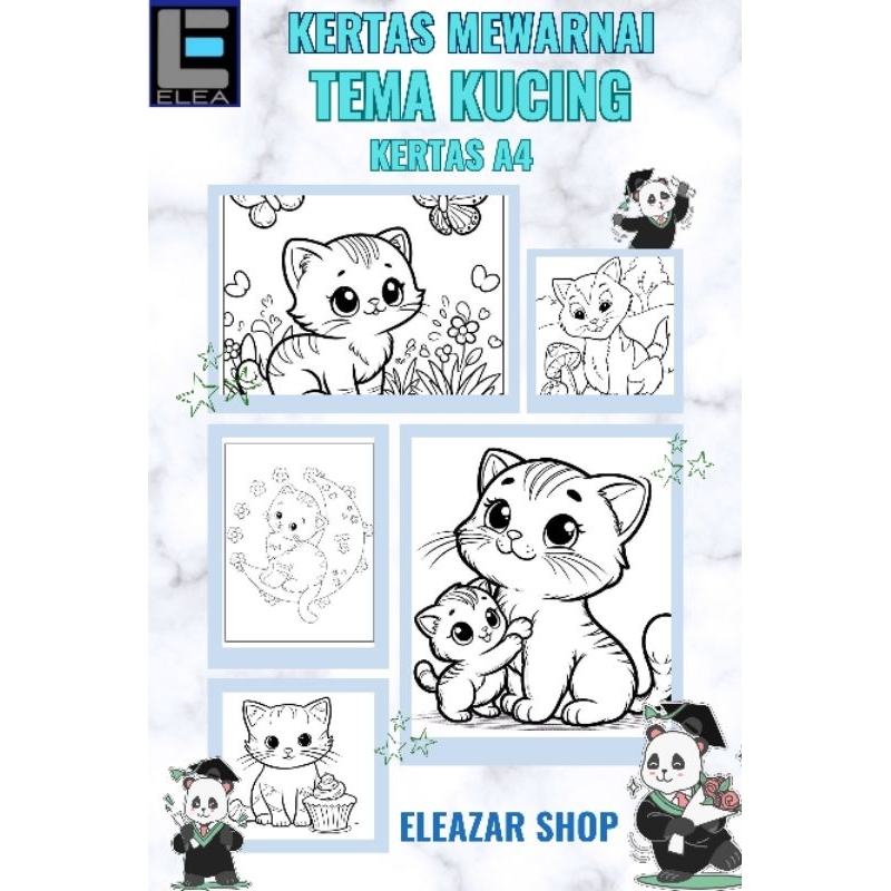 Jual Kertas Mewarnai Tema Kucing | Shopee Indonesia