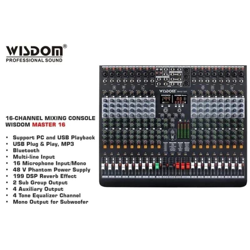 Jual MIXER WISDOM MASTER-16 / MIXER 16 CHANNEL ORIGINAL | Shopee Indonesia
