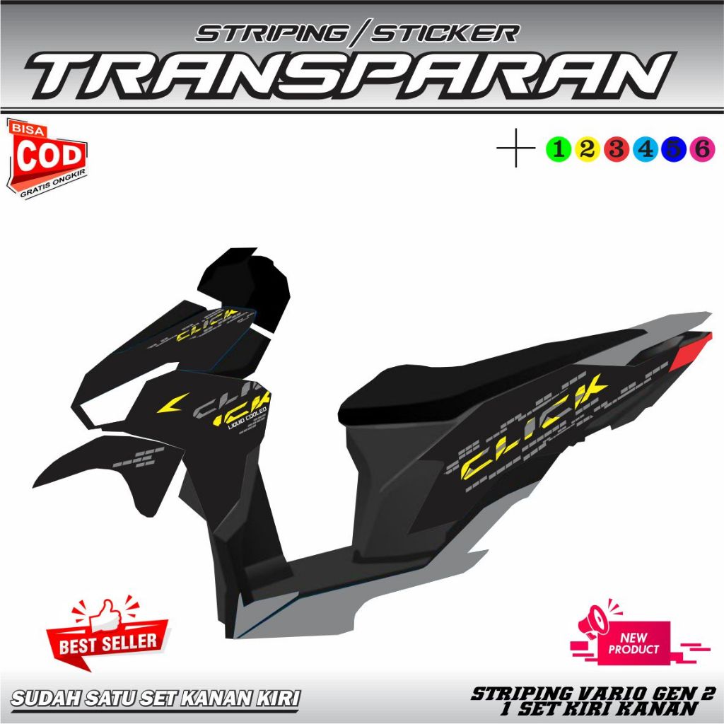 Jual STICKER STICKER STRIPING BENING VARIO GEN 125&150 2022/2024 CLICK ...
