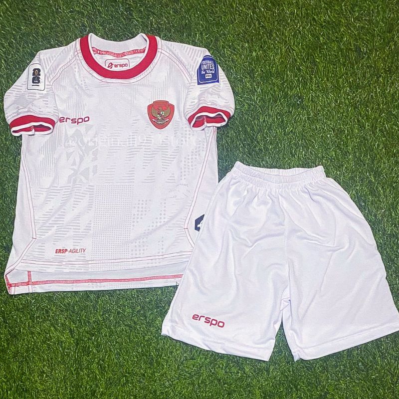 Jual Jersey Timnas Anak 2024 Away Baju Timnas Anak Fullpatch Piala Dunia Setelan Baju Bola Anak ...