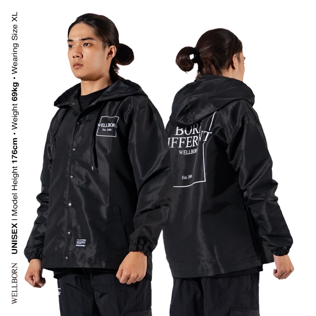 Jual Wellborn Square Black Coach Jacket | Shopee Indonesia
