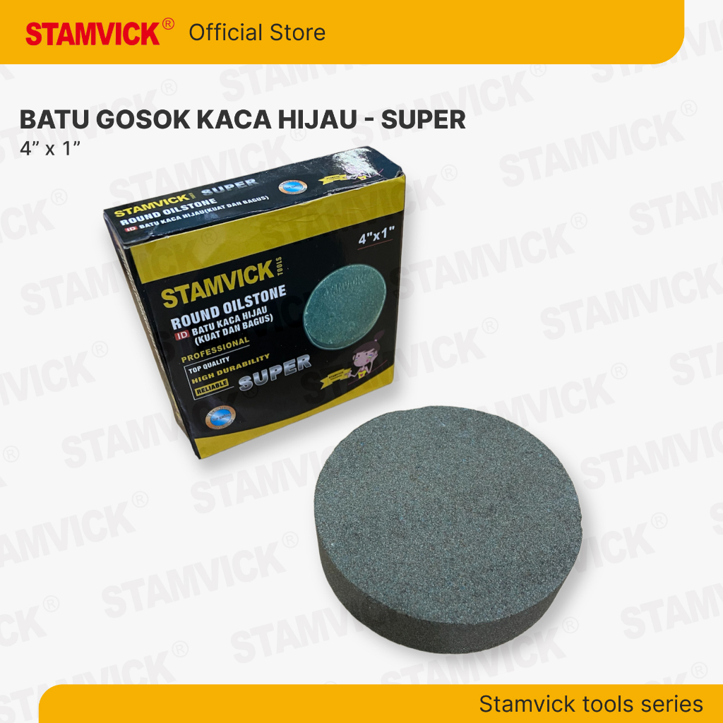 Jual Batu Gosok Kaca Hijau Super 4in Stamvick / Batu Asah Kaca Bulat ...