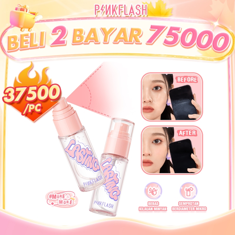 Jual PINKFLASH #More&More Fit Set Shine-free Hydrating Setting Spray ...