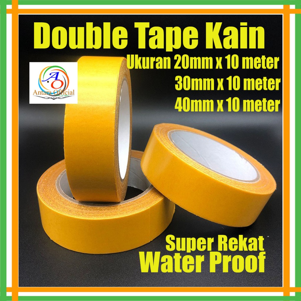 Jual Double Tape Kain Kuning Dua Sisi Tape Fiber Lakban Super Strong ...