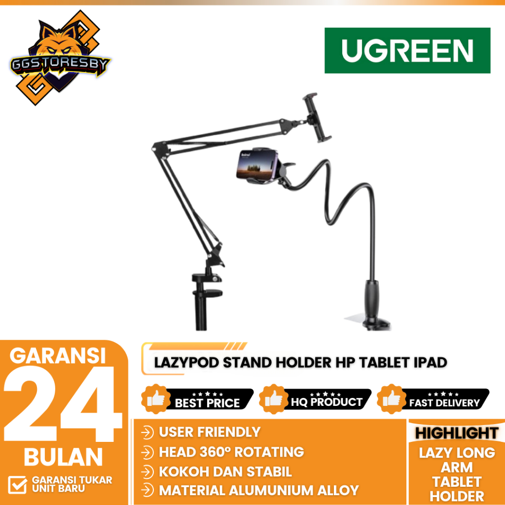 Jual Ugreen Lazypod Stand Holder Hp Tablet Ipad - 50394 80906 | Shopee ...
