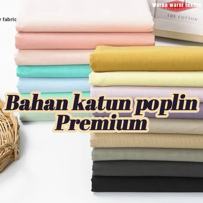 Jual PROMO!! Bisa cod/ bahan terbaru/ Kain Katun Poplin Polos Premium ...