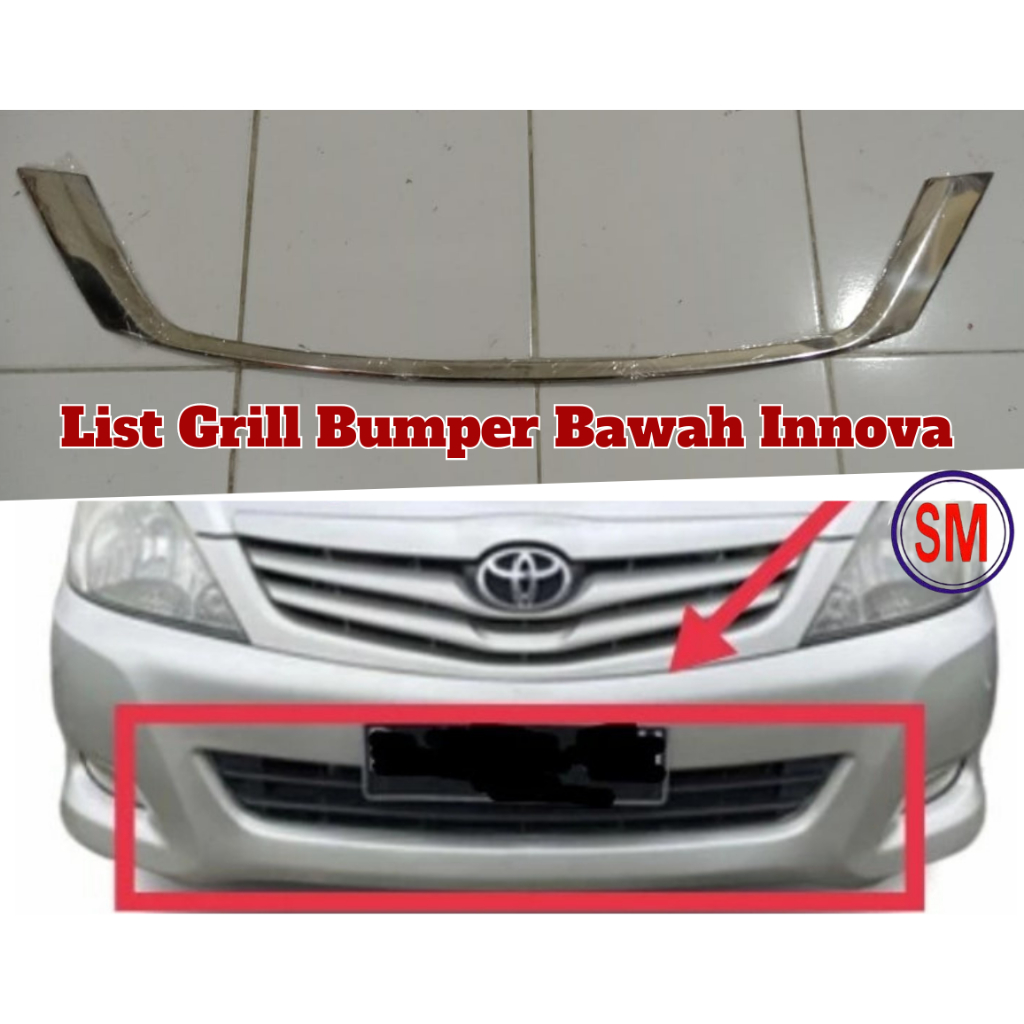 Jual Side Grill Innova / List Grill Bumper Bawah Innova Stainless ...