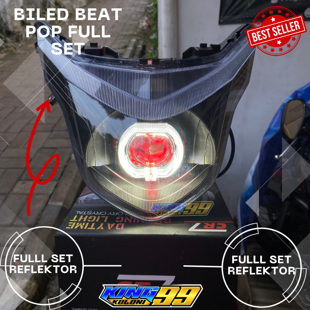 Jual LAMPU ALA BILED BEAT POP 2.5 FULL SET TINGGAL PASANG | Shopee ...