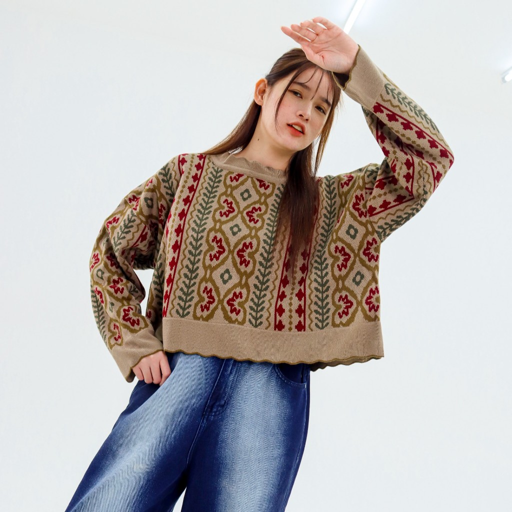 Jual Loony - Mande Crop Knit Coksu - Sweater | Shopee Indonesia
