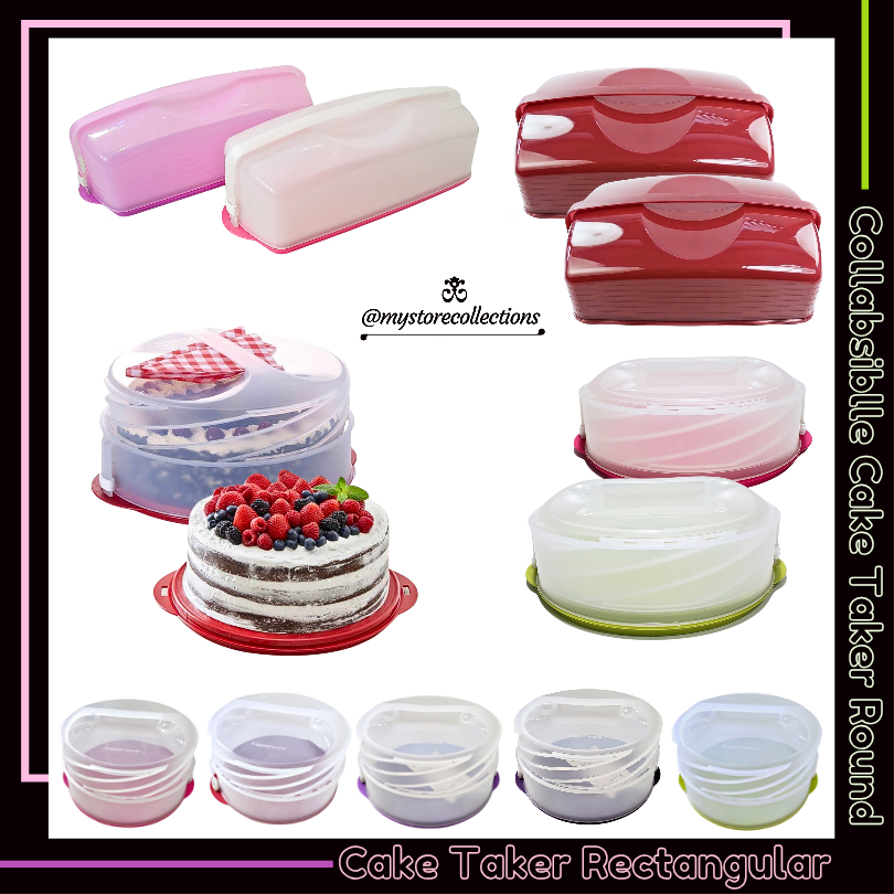 Jual Cake taker Rectangular • Jumbo • Round * Indo - Import ( Wadah Kue ...