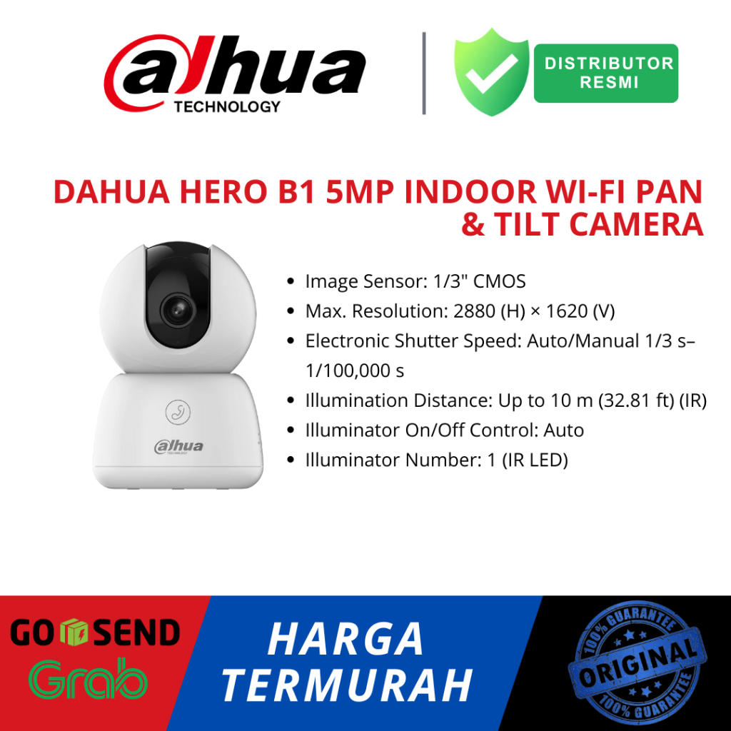 Jual Dahua Hero B1 5MP Indoor Wi-Fi Pan & Tilt Camera | Shopee Indonesia