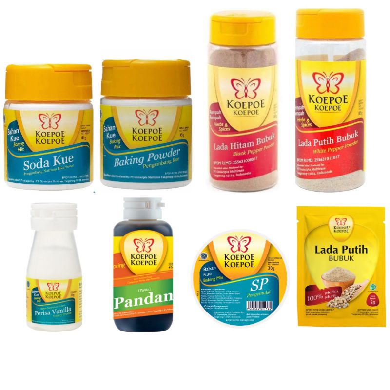 Jual KOEPOE KOEPOE Aneka bumbu Lada Putih hitam baking Soda kue perisa ...