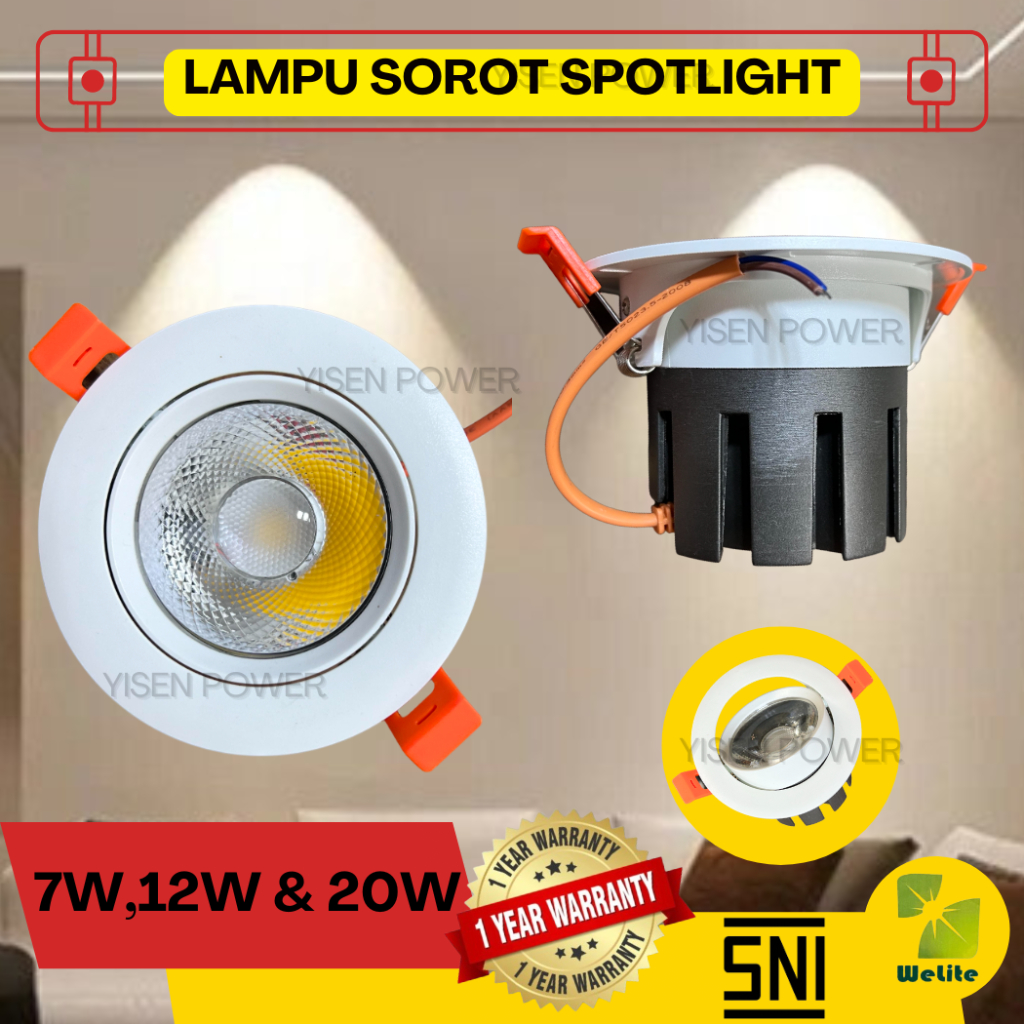 Jual Lampu Sorot LED Spotlight Lampu Plafon Sorot Beam Angle 15 Derajat ...