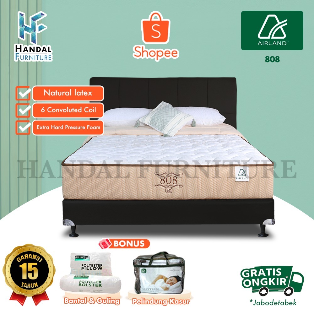 Jual Airland Set Kasur Spring Bed 808 Standard HB Algerian | Shopee ...