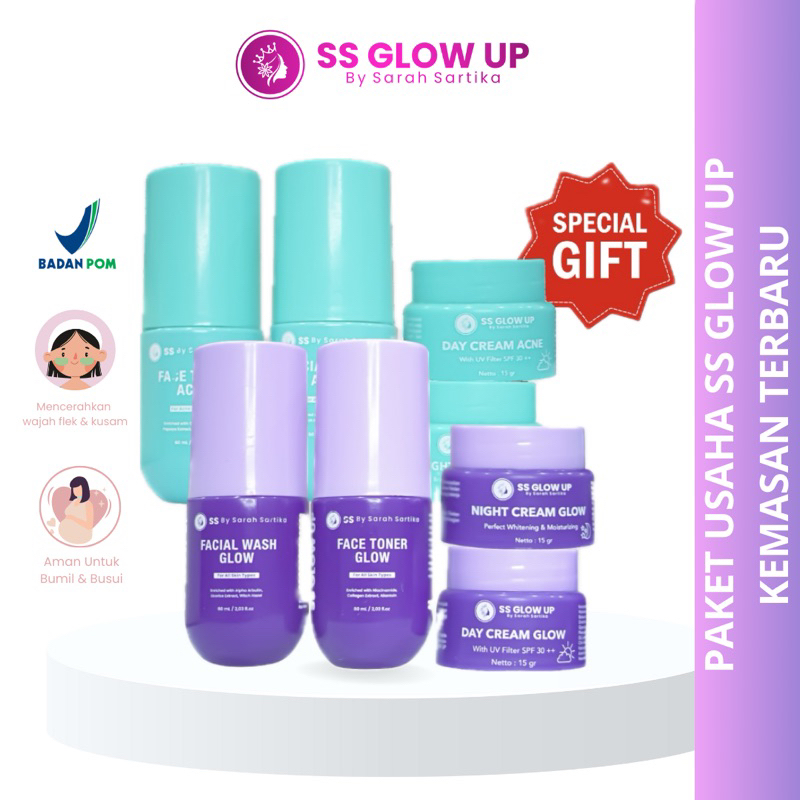Jual Paket Usaha SS Glow Up 3 Paket (Boleh Mix Acne & Glowup) | Shopee Indonesia