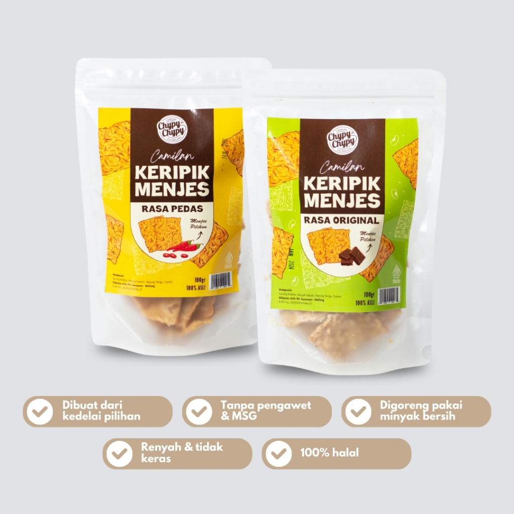 Jual Keripik Tempe Menjes Renyah Khas Malang Pouch 100 Gram | Shopee ...