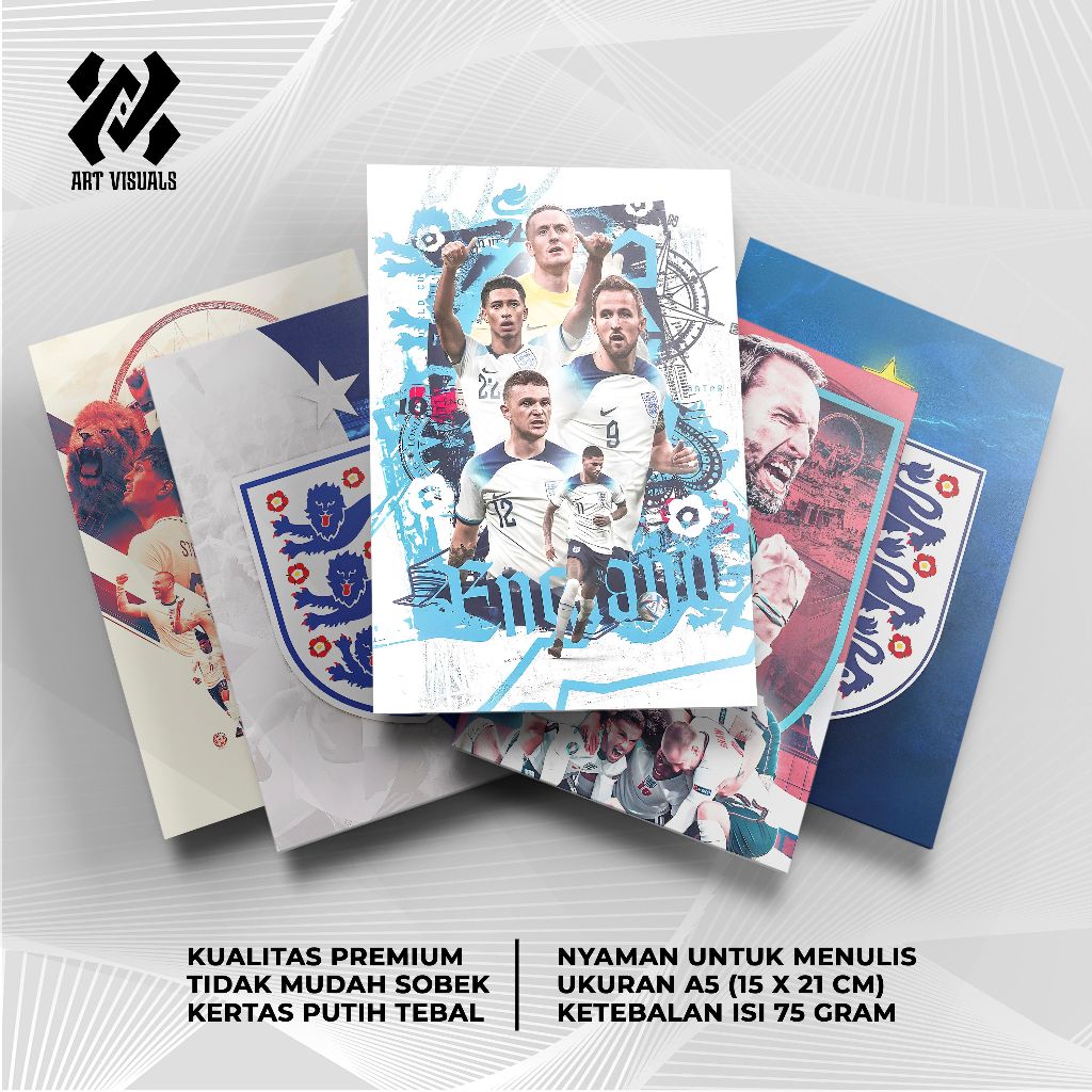 Jual Buku Tulis Custom Tema Sepakbola Timnas Inggris Terlengkap ...