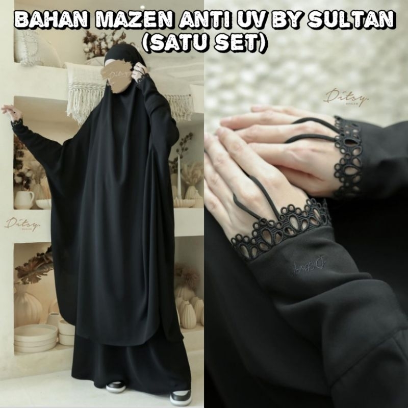 Jual Zayna FK Set Black Juli by Ditsy Moslem (Size Long) | Shopee Indonesia