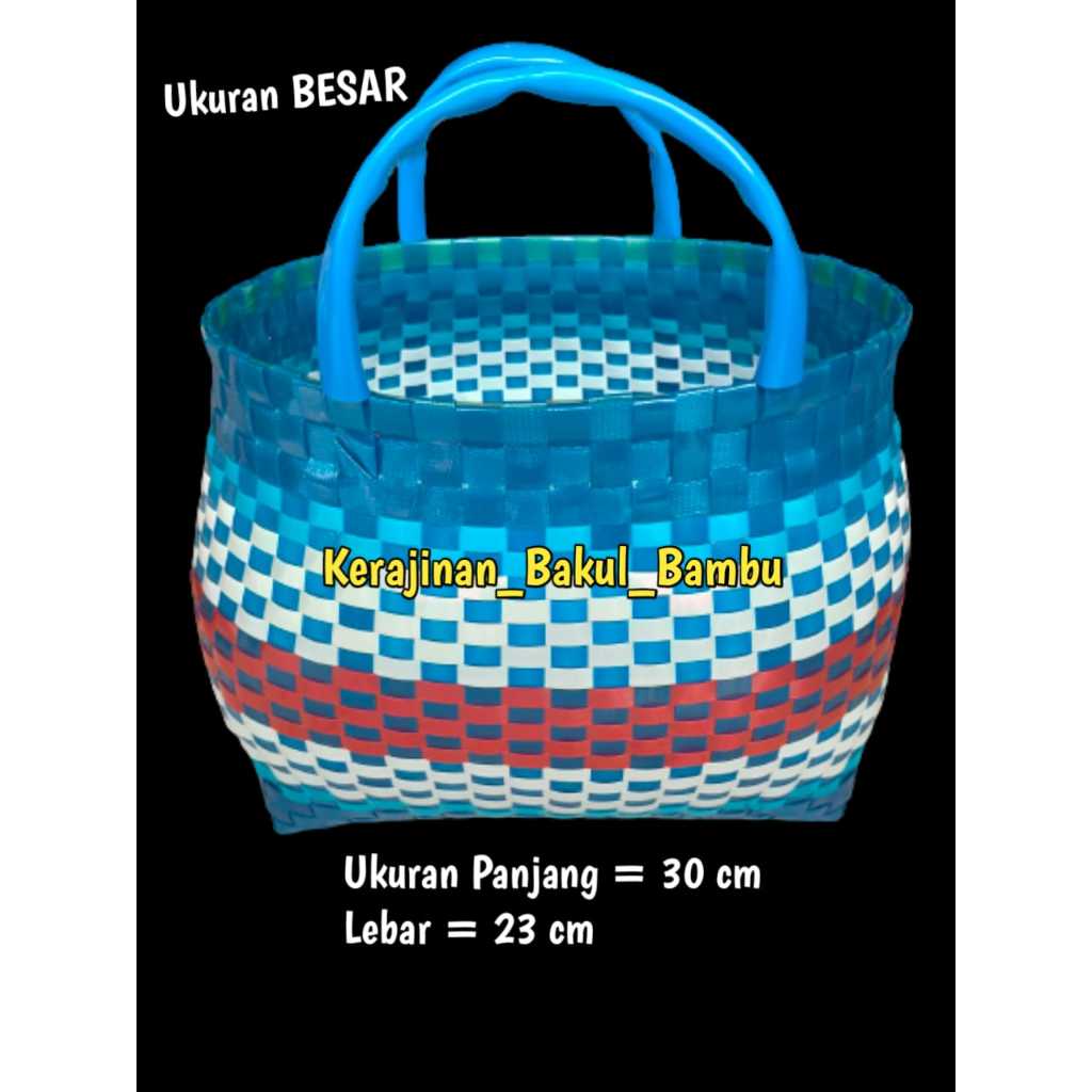 Jual Tas Anyaman Plastik Model KEMBUNG Ukuran BESAR Tas Kerajinan ...