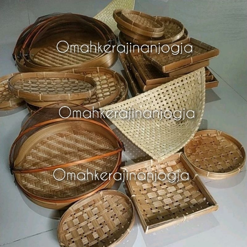 Jual piring lalap , piring bambu , piring anyaman | Shopee Indonesia