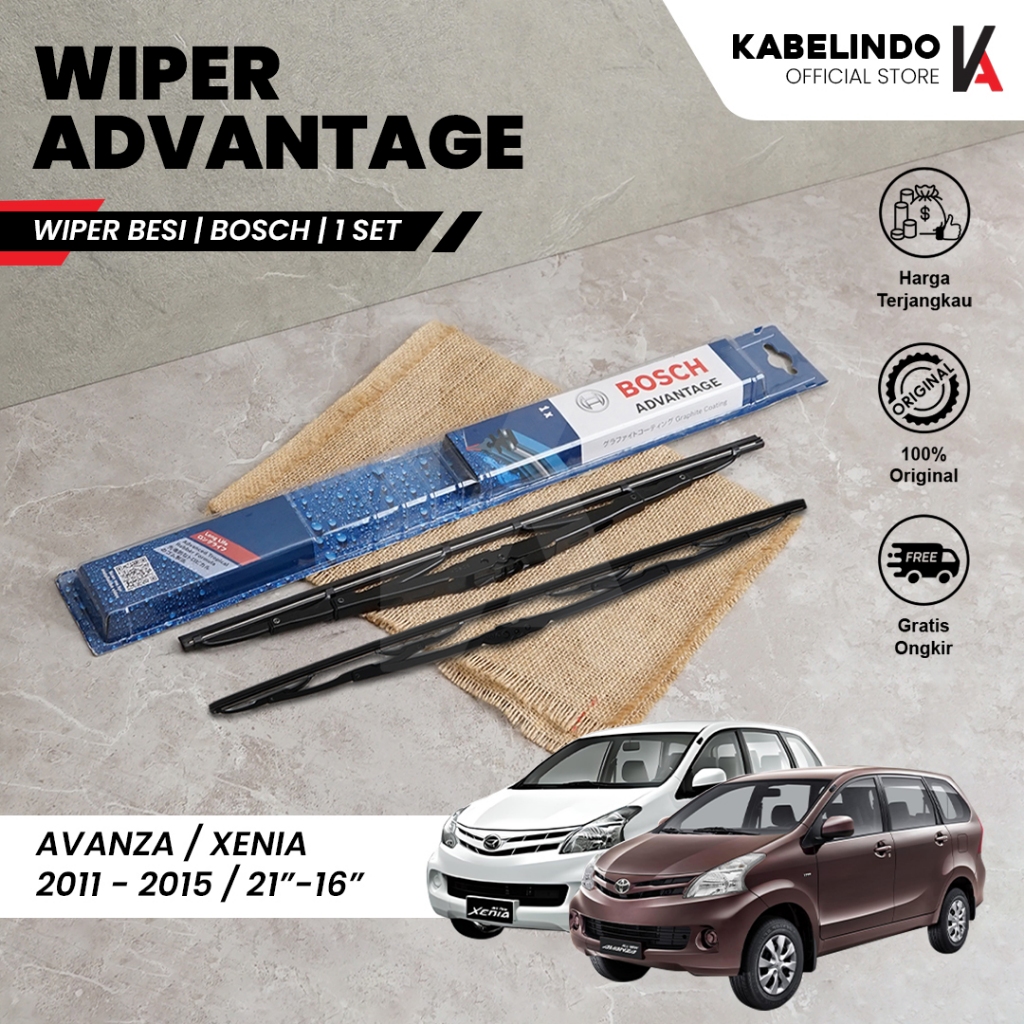Jual WIPER BLADE MOBIL AVANZA / XENIA GRAND NEW BOSCH ADVANTAGE 21" - 16" ORIGINAL | Shopee ...