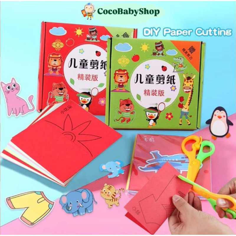 Jual Mainan Edukasi GUNTING Mengunting Kertas / Paper Cutting Activity ...