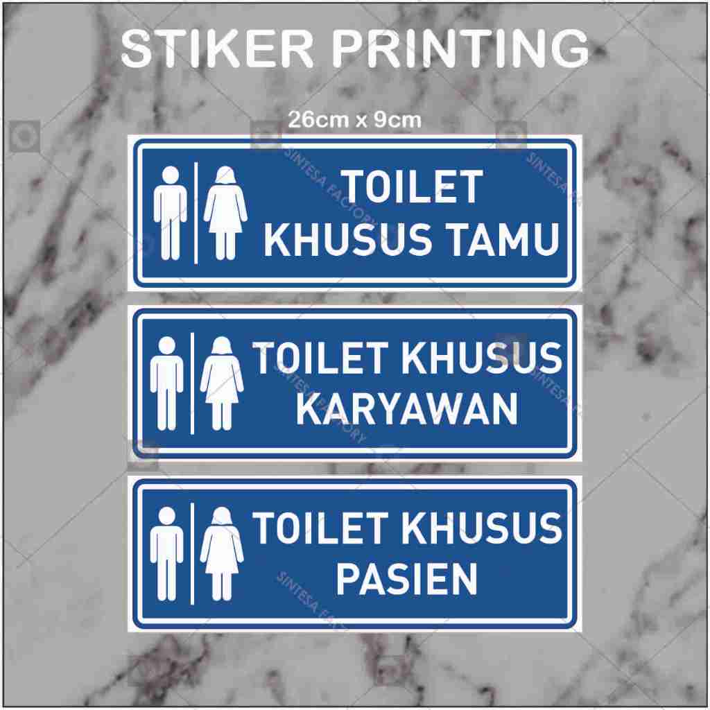 Jual Stiker Toilet Khusus Tamu / Pasien / Karyawan | Shopee Indonesia