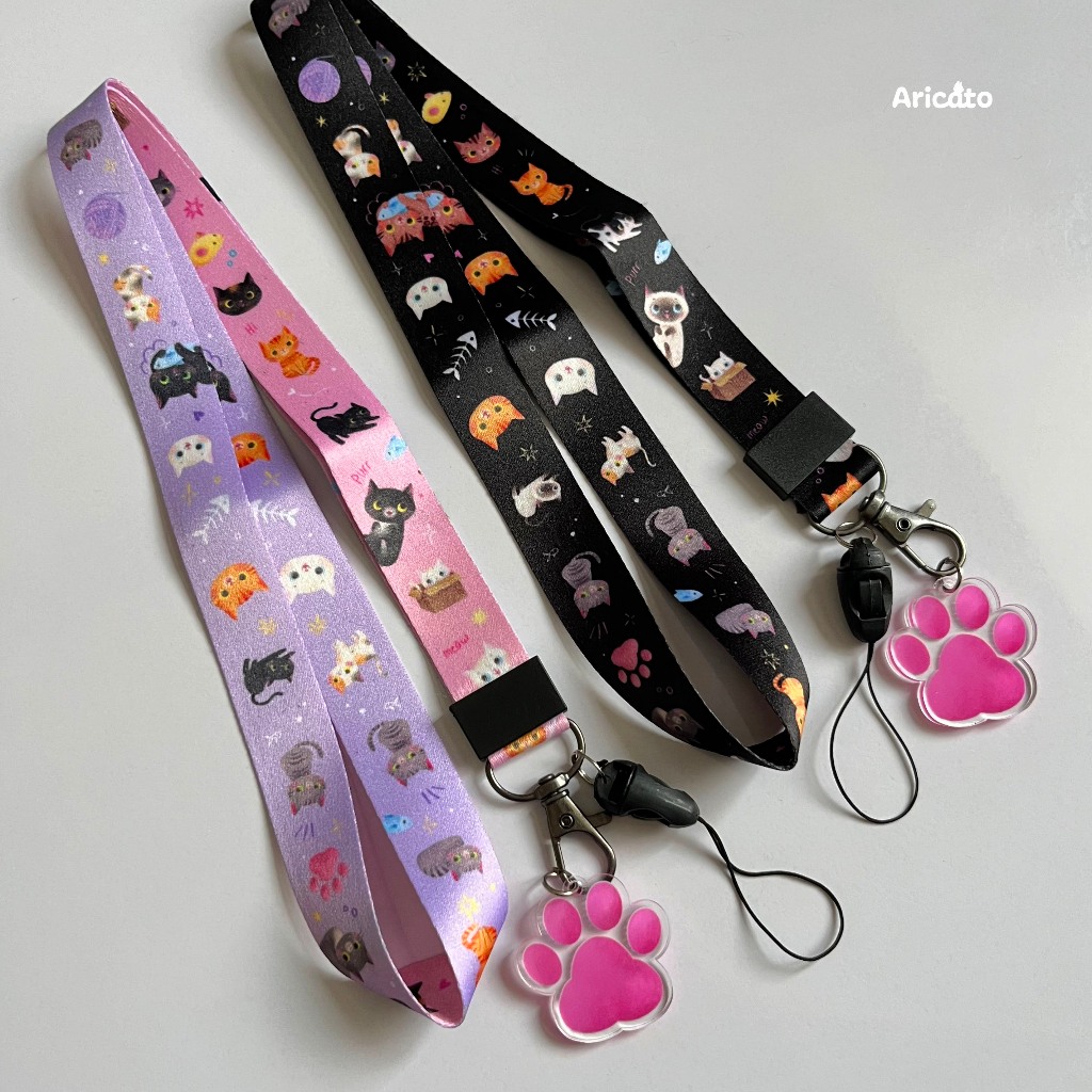 Jual Aricato - Cat Lanyard - Tali Gantungan Gambar Kucing | Shopee ...