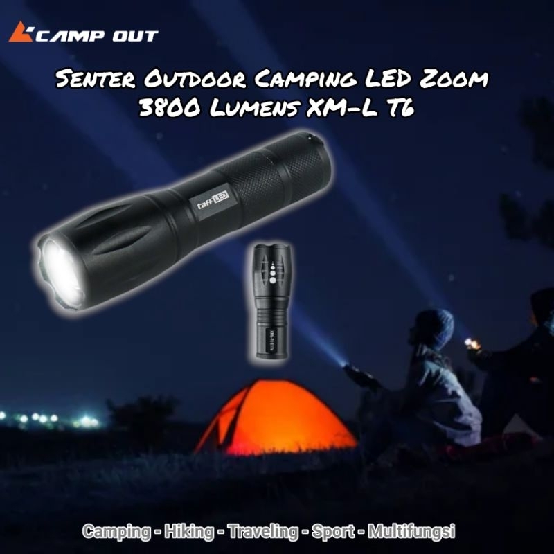 Jual Senter Outdoor Camping LED Zoom 3800 Lumens XM-L T6 | Shopee Indonesia