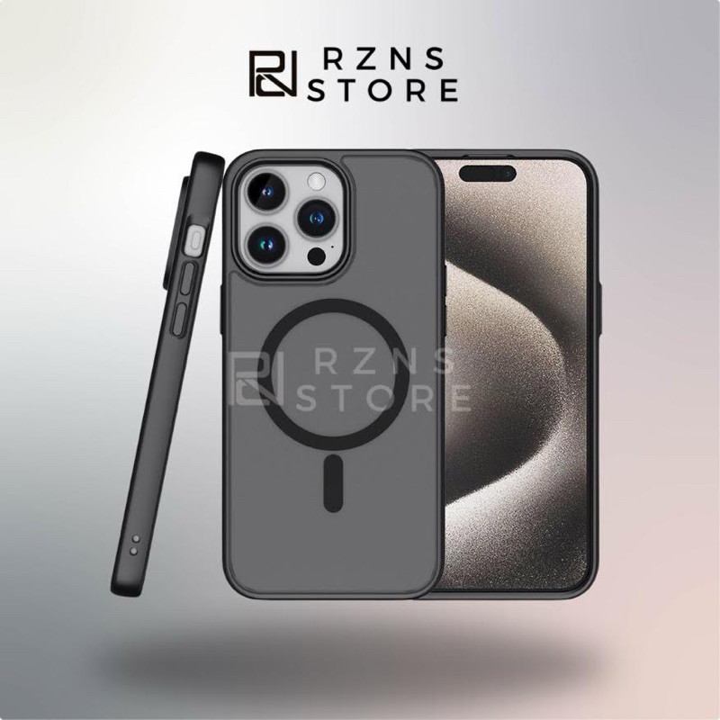 Jual RZNS Premium iPhone Case Magsafe Matte Black Edition For 17 17Pro ...