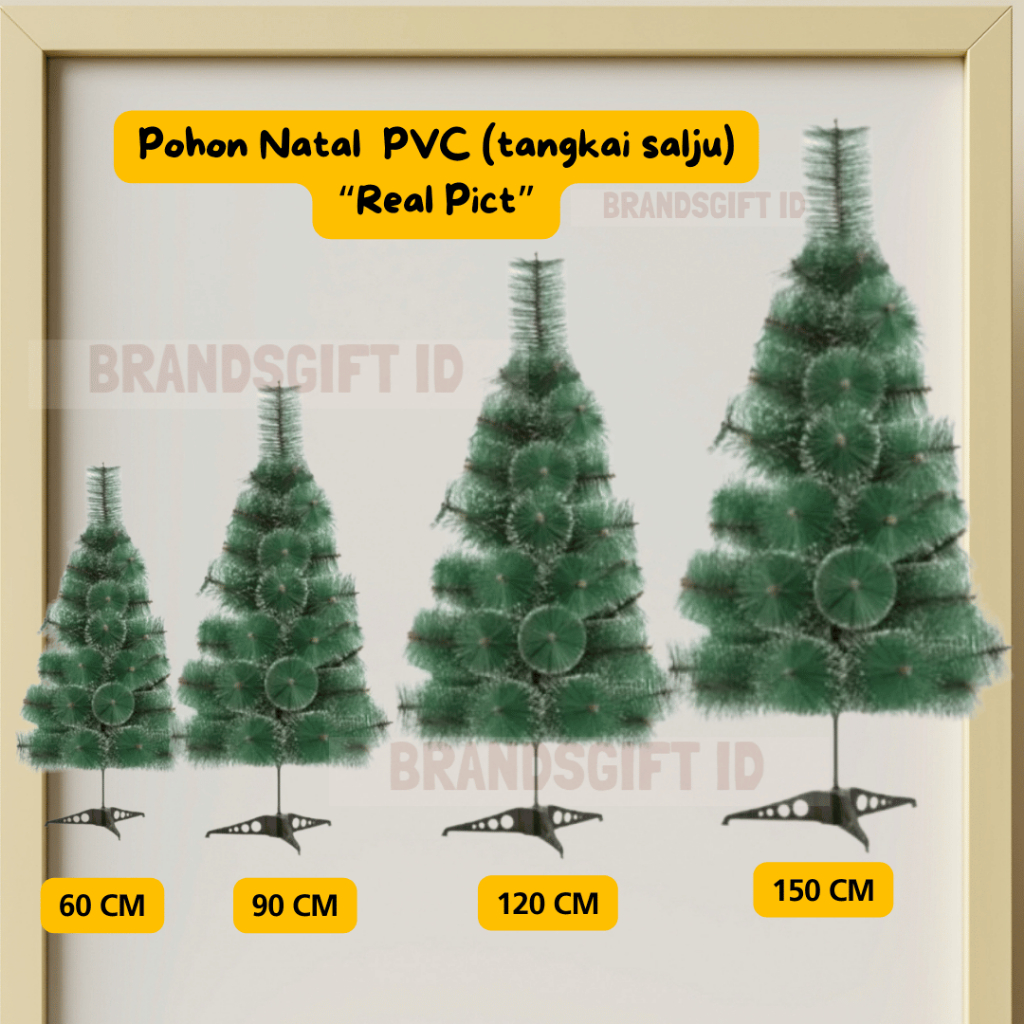 Jual Ukuran Besar Portable Pohon Natal PVC 120 Cm - 210 Cm TEBAL ...
