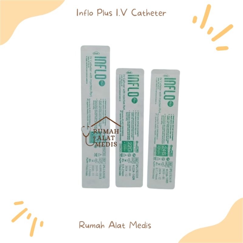 Jual Per Pcs Inflo Plus I.V Catheter Onemed 18G/20G/22G/24G | Shopee ...