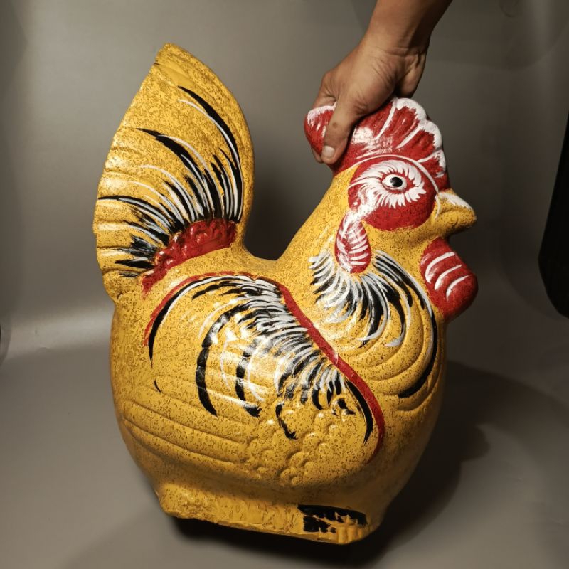Jual CELENGAN AYAM L dan LL tanah liat ayam, motif cantik dan unik ...