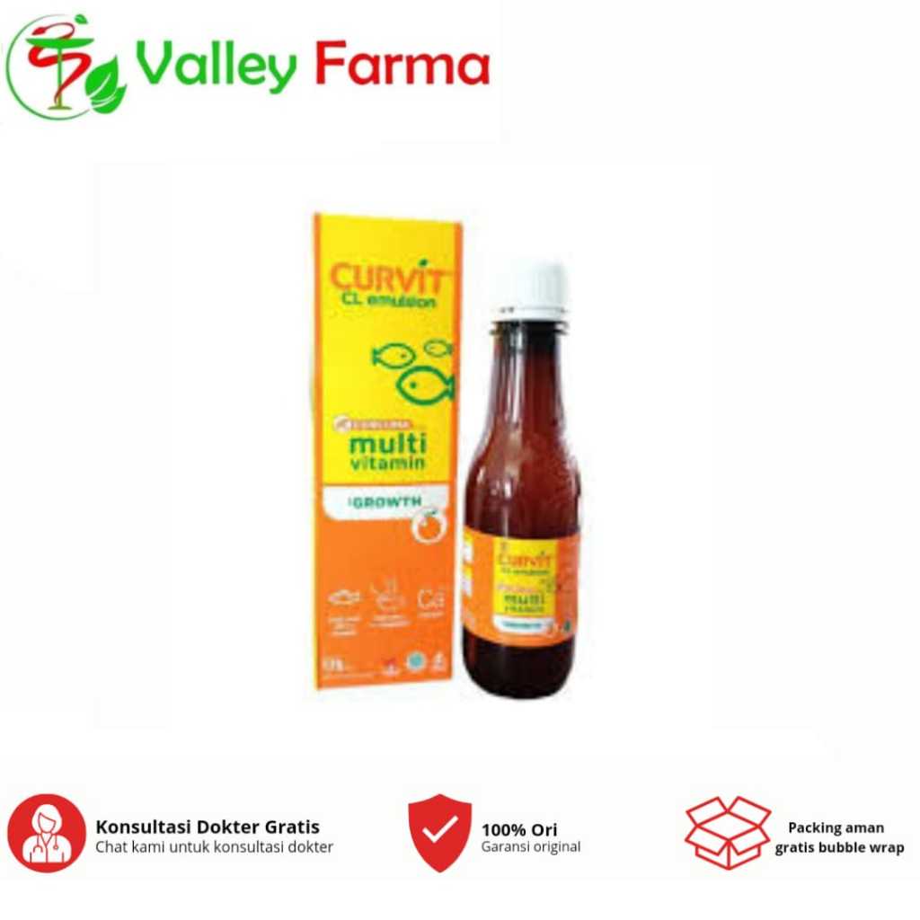 Jual Curvit CL Emulsion Multivitamin dan Suplemen Nafsu Makan Rasa ...