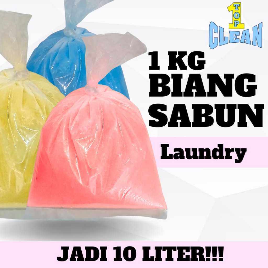 Jual BIANG SABUN LAUNDRY TOPCLEAN 1 KG wangi, bersih, dan hasil jadi 10 ...