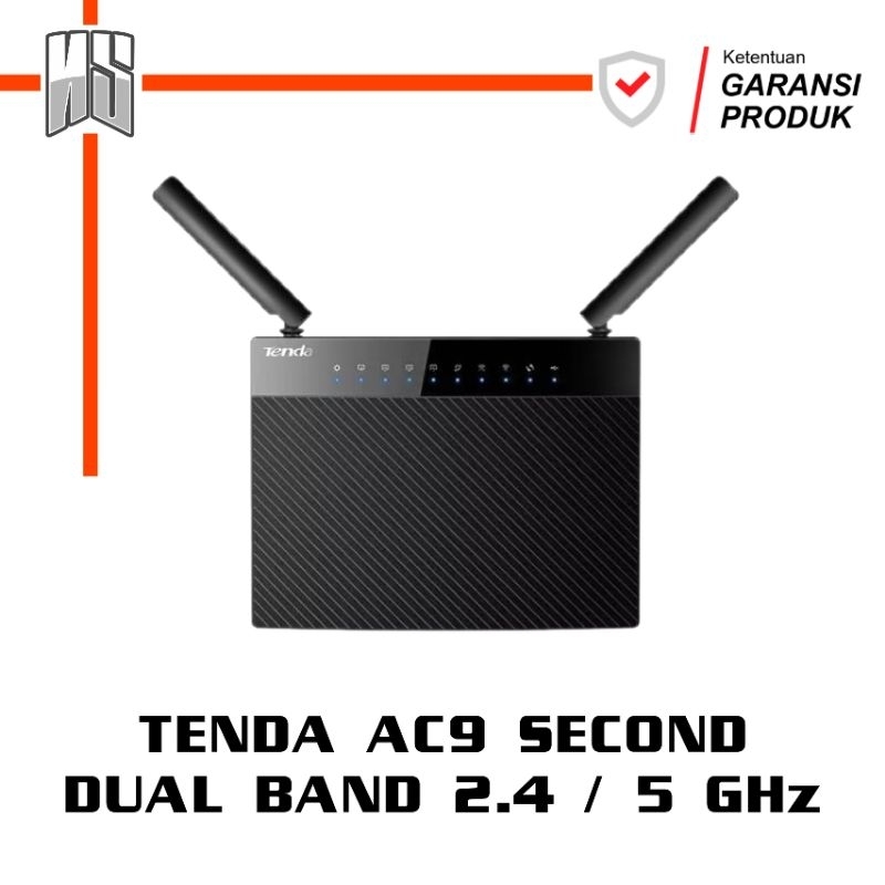 Jual ROUTER TENDA AC9 M1200 SMART DUAL BAND AC1200 2.4G/5GHZ GIGABIT INCLUD ADAPTOR [Second ...