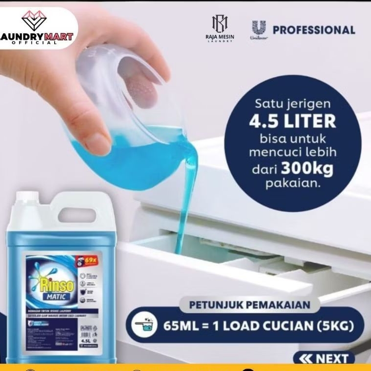 Jual DETERGEN RINSO MATIC CAIR 4,5 LITER | Shopee Indonesia