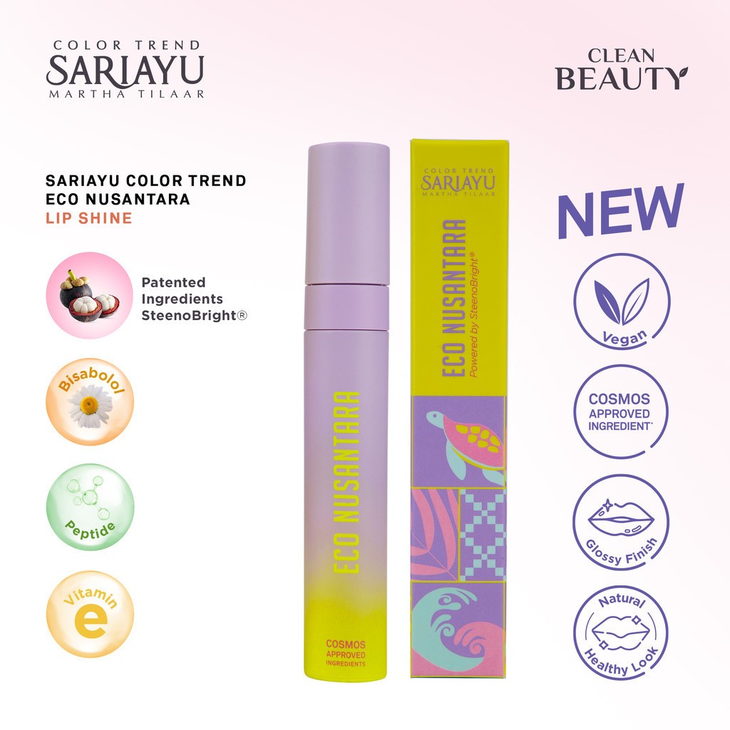 Jual Sariayu Color Trend Lip Shine Eco Nusantara 4.5g | Shopee Indonesia