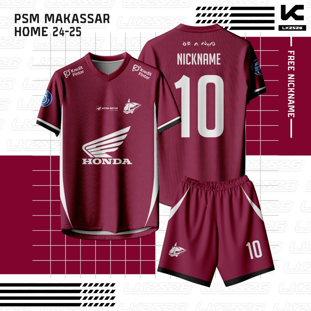 Jual Jersey Bola PSM Makassar Home 2024/2025 Full Print Sport | Shopee Indonesia
