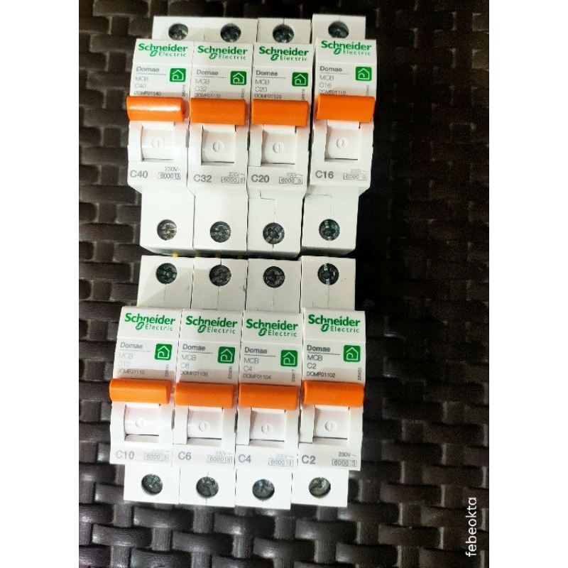 Jual MCB Schneider 100% ORI DOMAE MERLIN GERIN 2A 4A 6A 10A 16A 20A 25A 32A 40A | Shopee Indonesia