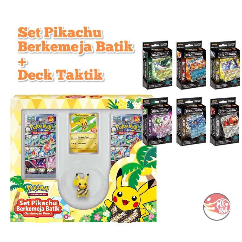Jual LIMITED Set Pikachu Berkemeja Batik + Deck Taktik | Shopee Indonesia