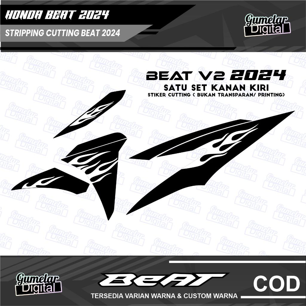 Jual STIKER CUTTING SIMPEL HONDA BEAT DELUXE 2024 BEAT GEN 2 2024 ...