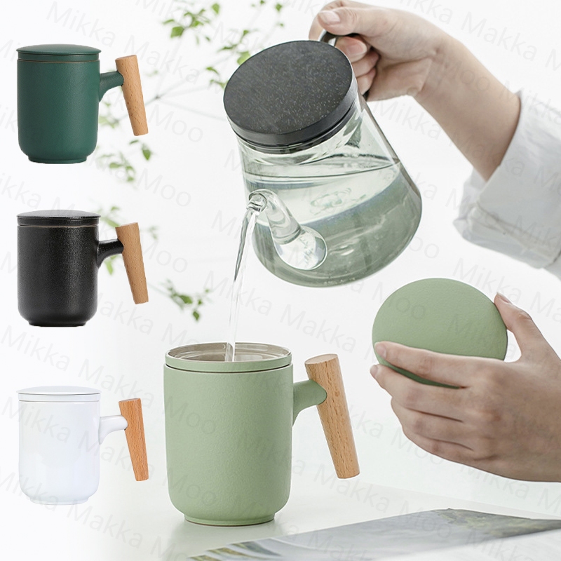 Jual Teko Keramik Cangkir Teh Tea Cup Mug Dengan Saringan 380 Ml ...