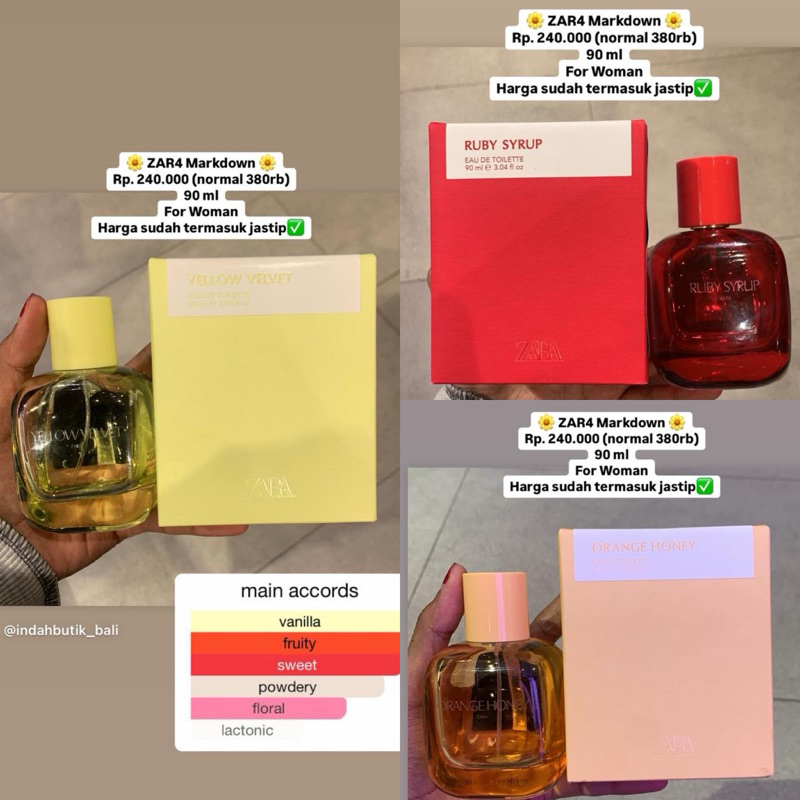Jual zara parfum markdown original store edt 90ml | Shopee Indonesia