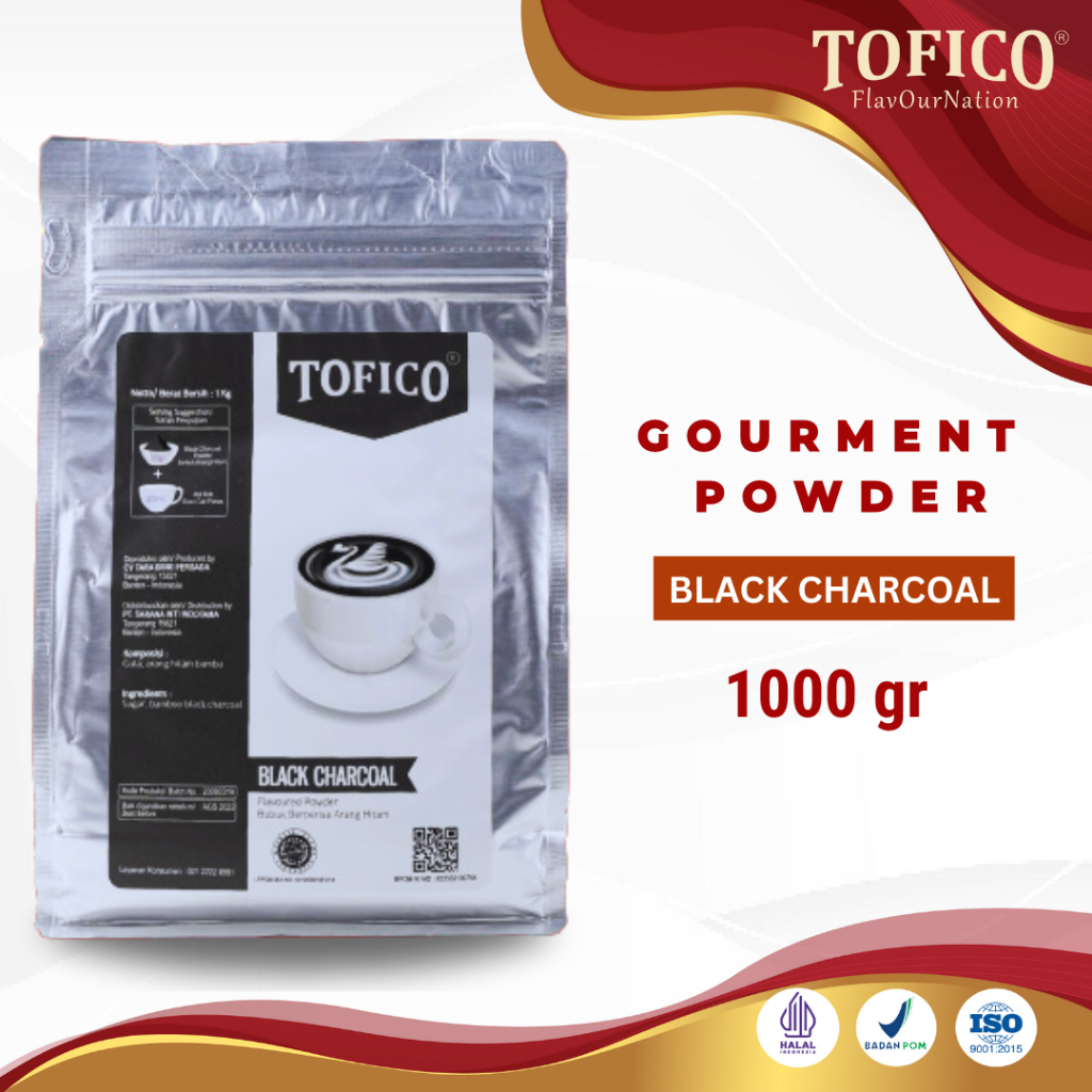 Jual Powder Black Charcoal Tofico / Bubuk Minuman Rasa Black Charcoal ...