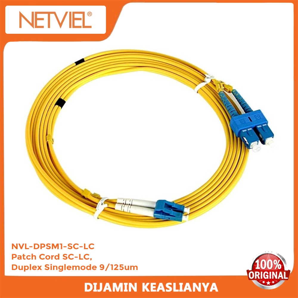 Jual Netviel Patch Cord SC-LC, Duplex Singlemode 9/125um, 5 meter (LSZH) | Shopee Indonesia