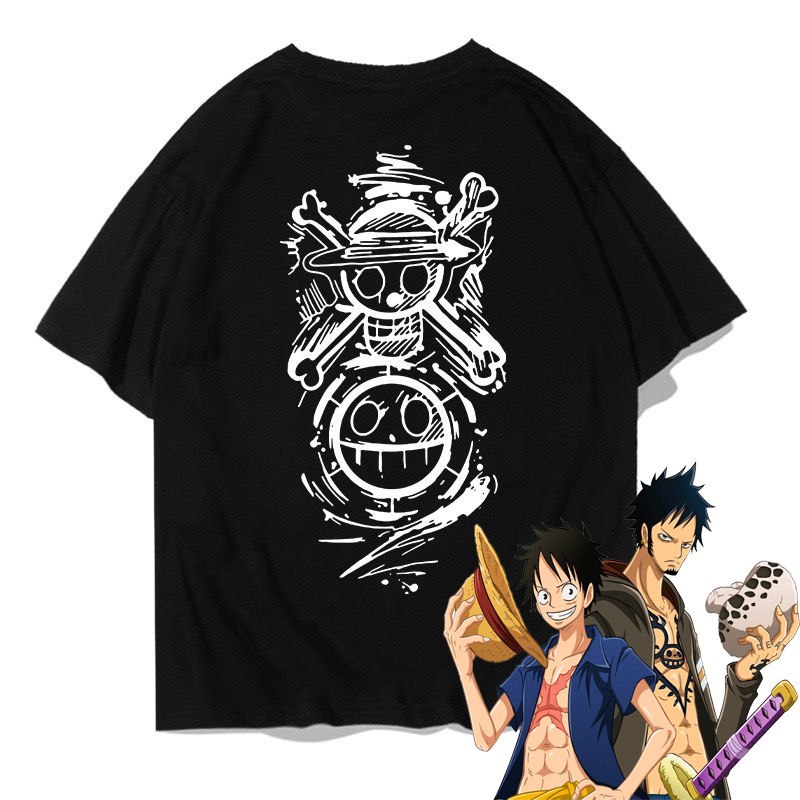 Jual Kaos One Piece Straw Hat Pirates X Heart Pirates Kaizoku Bajak ...